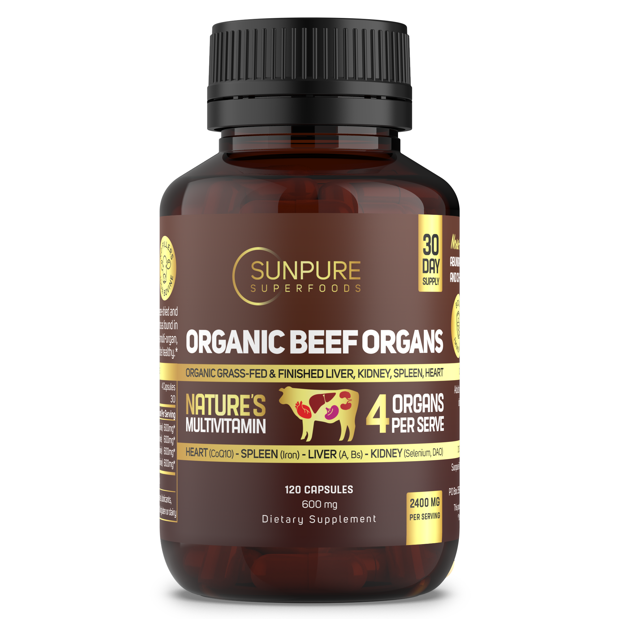 Primal Graze™ Synergy - Organic Grass-fed Beef Organ Blend – Sunpure ...